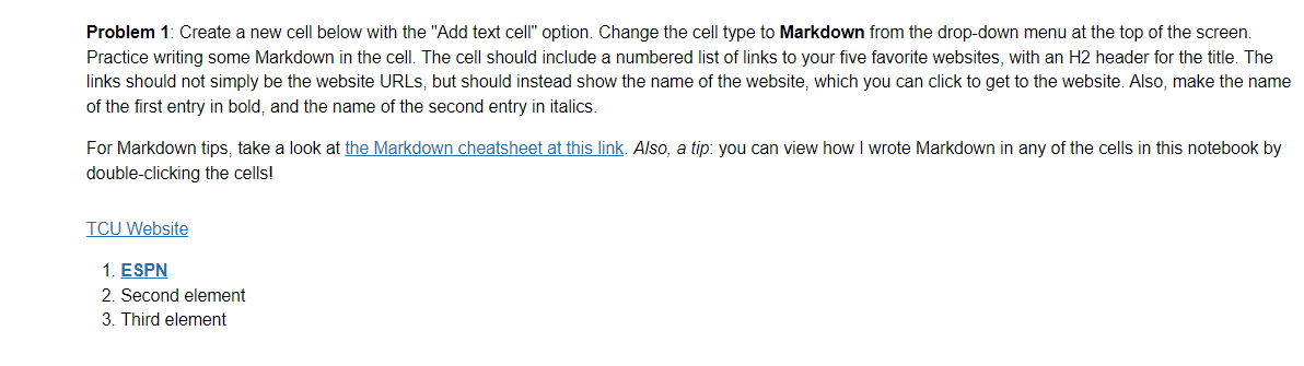 Solved Problem 1: Create a new cell below with the Solved Problem 1: Create a new cell below with the