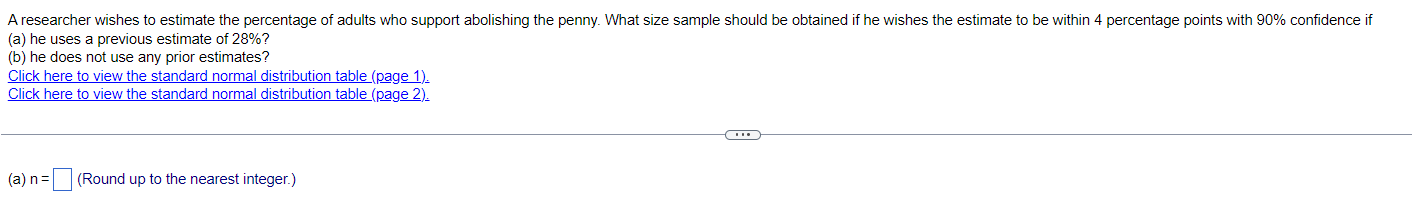 Solved (a) he uses a previous estimate of 28% ? (b) he does | Chegg.com