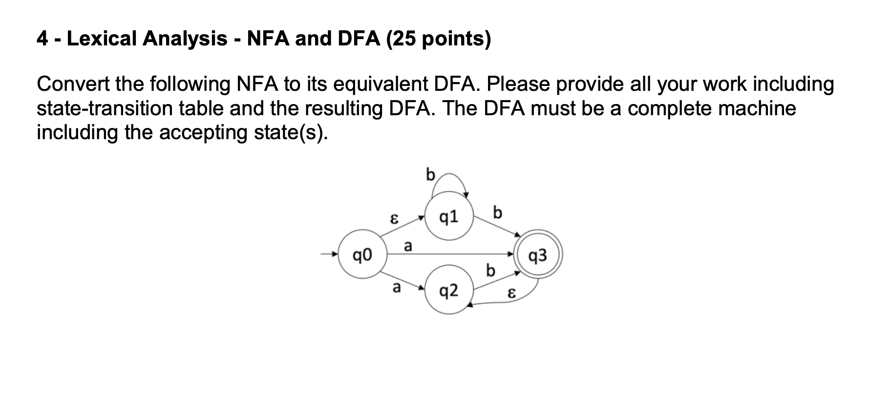 Solved Convert the following NFA to its equivalent DFA. | Chegg.com