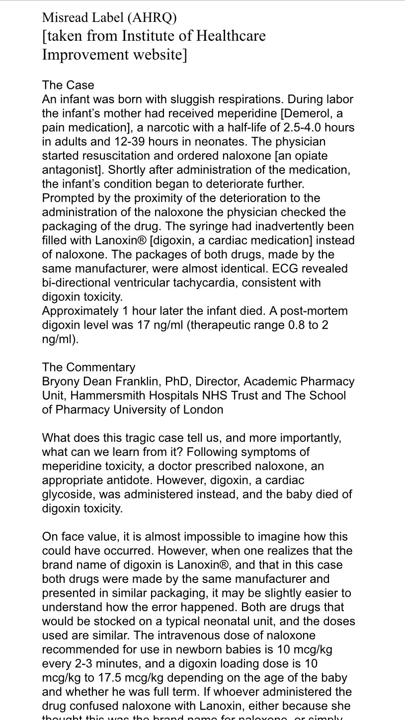 Solved Misread Label (AHRQ) [taken from Institute of | Chegg.com