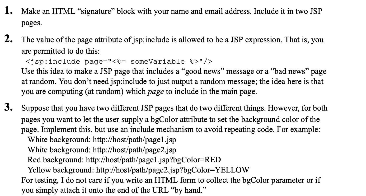 1. Make an HTML “signature" block with your name and | Chegg.com