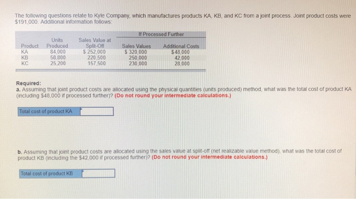 Solved The following questions relate to Kyle Company, which | Chegg.com