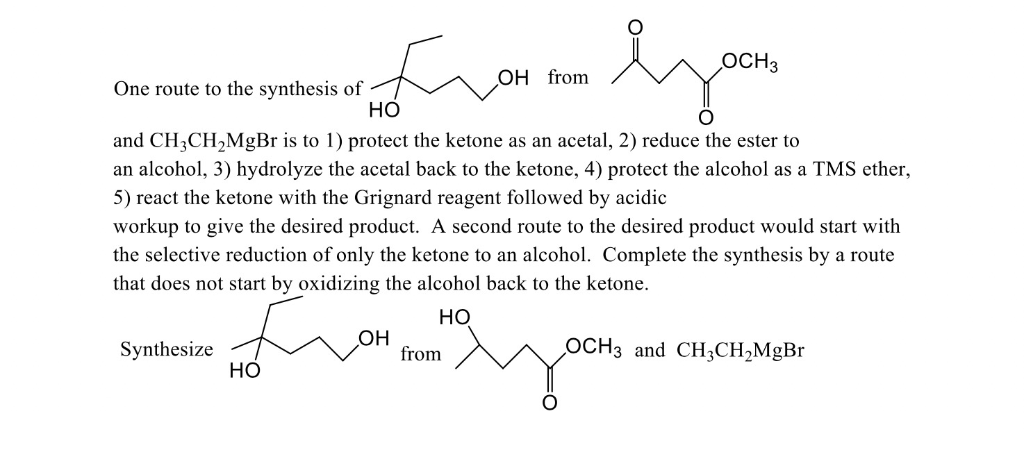 Solved OCH3 One route to the synthesis ofOH from HO and | Chegg.com