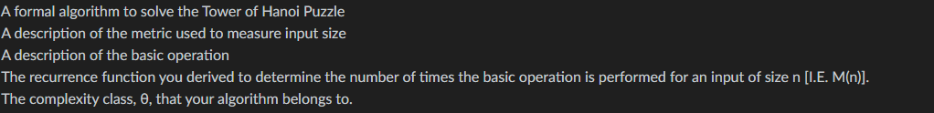 Solved Design a recursive algorithm to solve the Tower of | Chegg.com