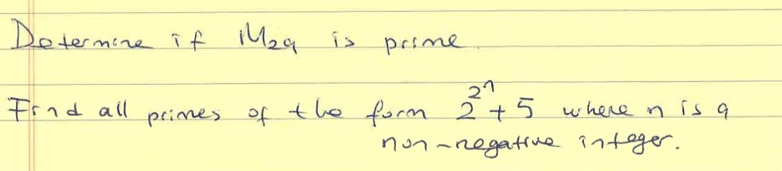 Solved Determine if Mag is prime where n is a Find all | Chegg.com