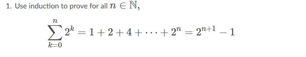 Solved In the following proofs by induction type both the | Chegg.com
