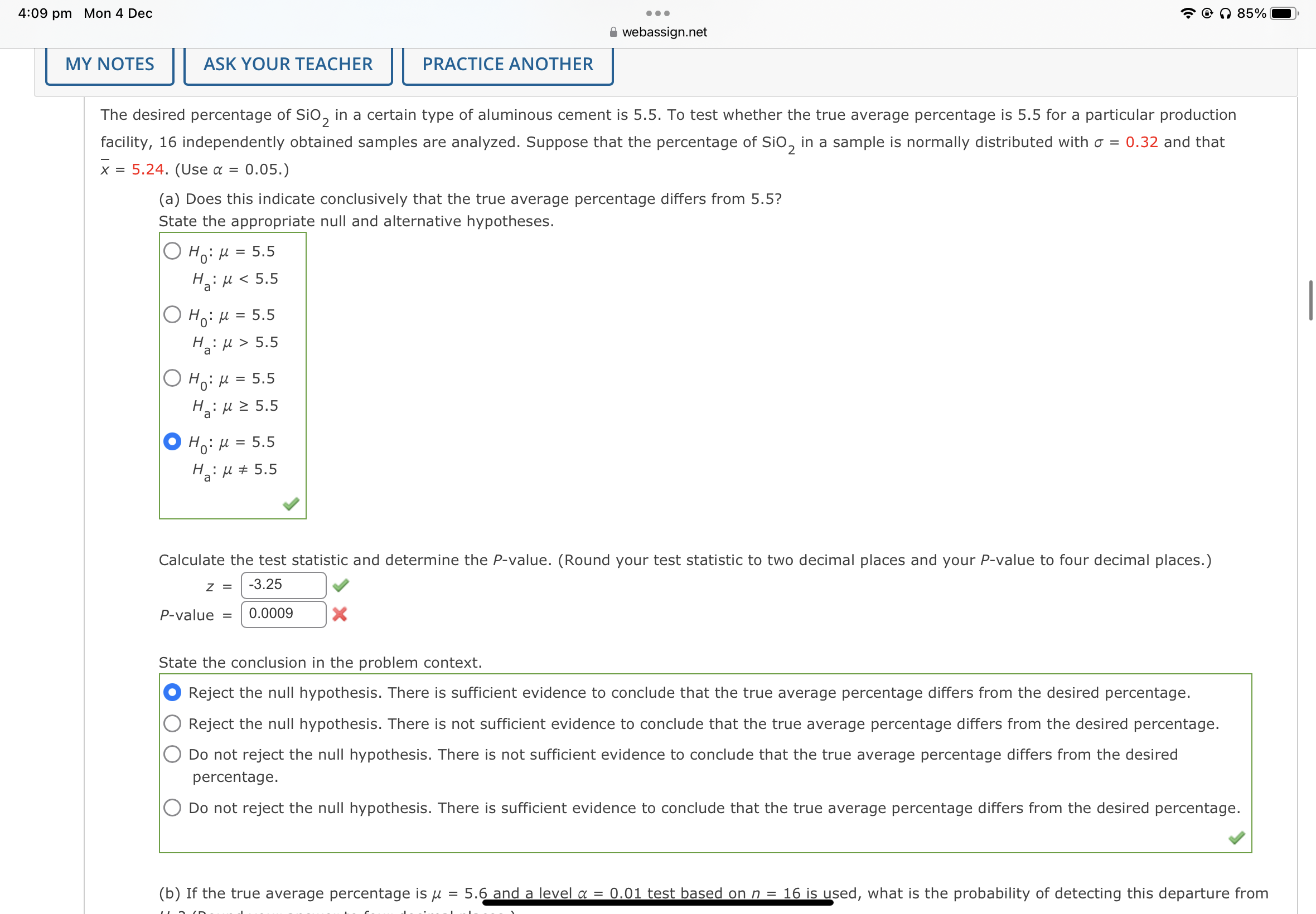 Solved The desired percentage of SiO2 in a certain type of | Chegg.com