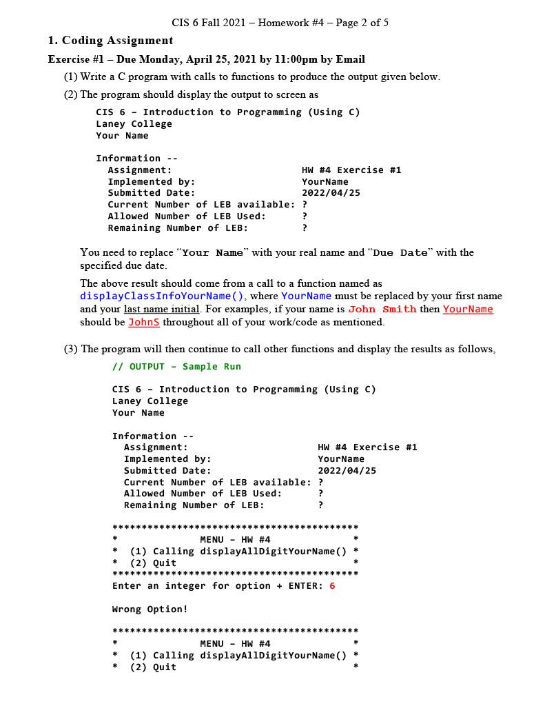 Need help with a C++ Programming assignment in Visual | Chegg.com