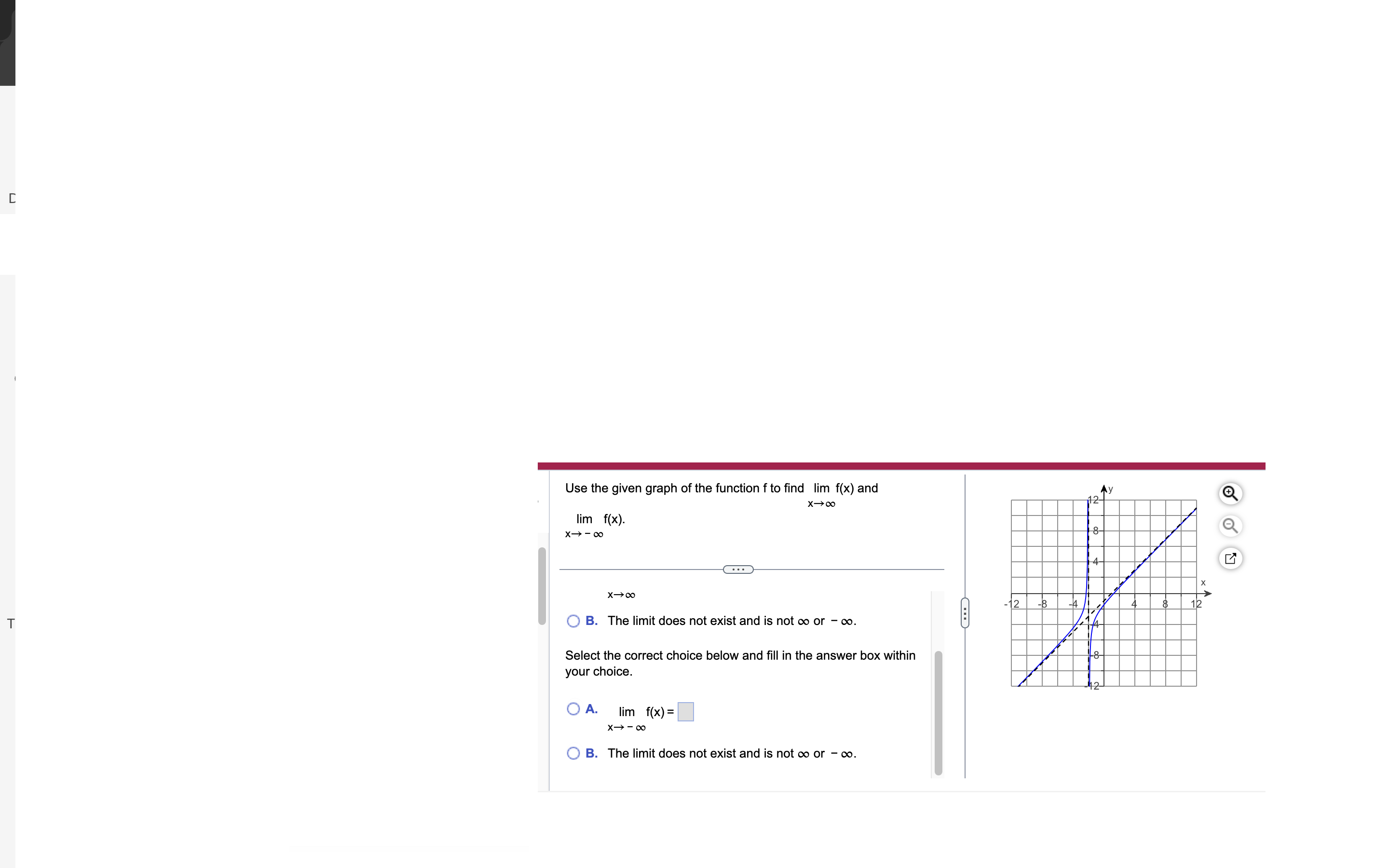 Solved Use the given graph of the function f to find | Chegg.com