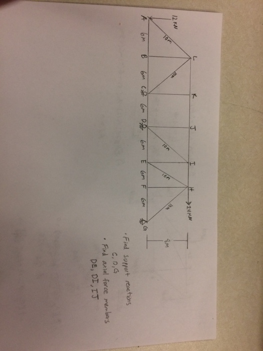 Solved Find Support Reactions C D G Find Axial Force