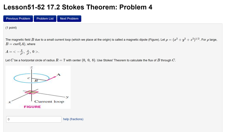 Solved Lesson 51-52 17.2 Stokes Theorem: Problem 4 Previous | Chegg.com