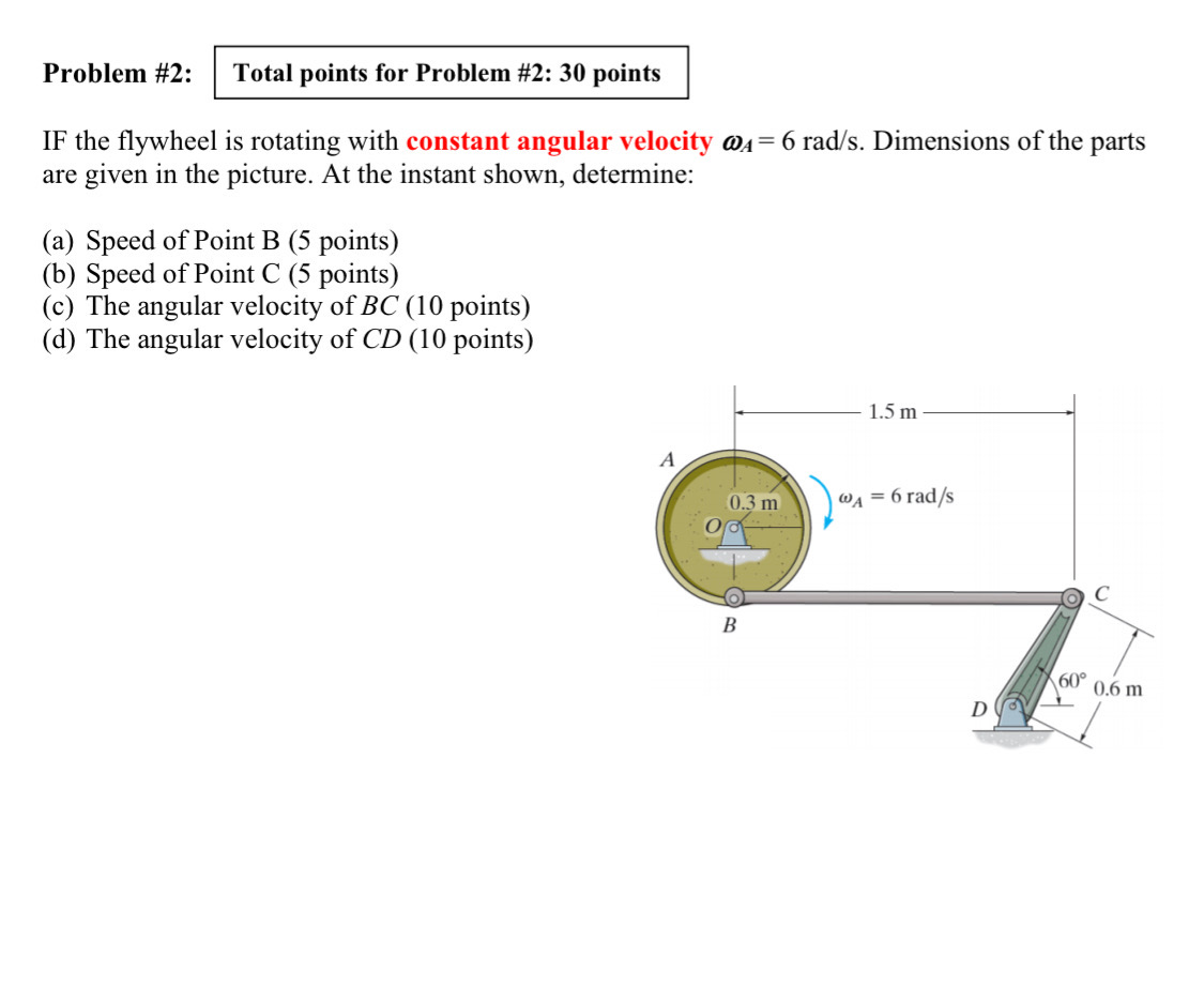 Solved Problem #2: IF the flywheel is rotating with constant | Chegg.com