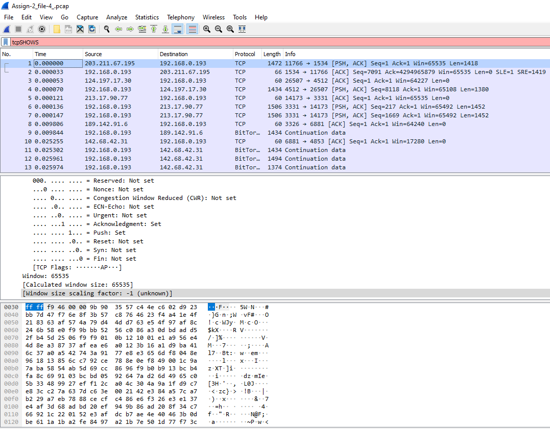 Assign-2_file-4_.pcap File Edit View Go Go Capture | Chegg.com