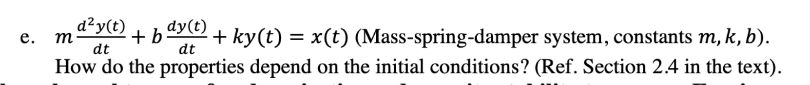 Solved 1. For each of the following systems, determine | Chegg.com