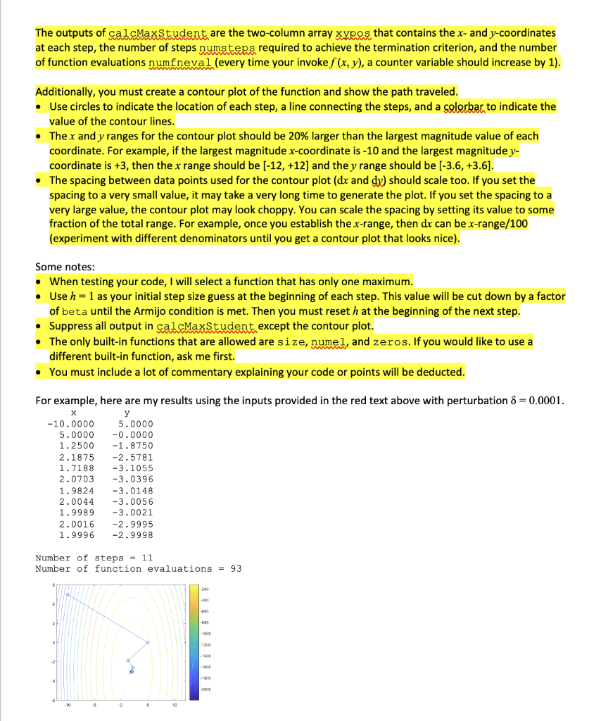 2d Unconstrained Optimization Gradient Ascent 