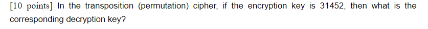Solved [10 points] In the transposition (permutation) | Chegg.com