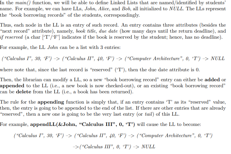 you are asked to implement a "Library | Chegg.com
