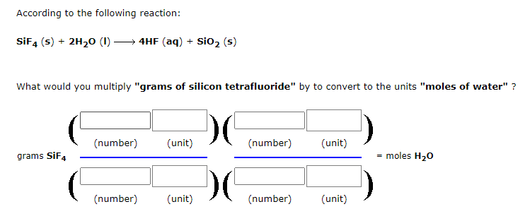 Solved According to the following reaction: SiF4( | Chegg.com