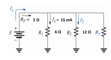 Solved 13 RT = 222 = 11 = 15 mA 12 E RI 62 R2 122 R3 | Chegg.com