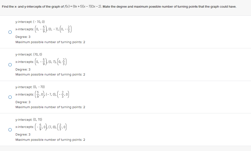 Solved Find the x - and y-intercepts of the graph of | Chegg.com