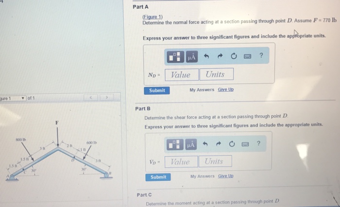 Solved Determine the normal force acting at a section | Chegg.com