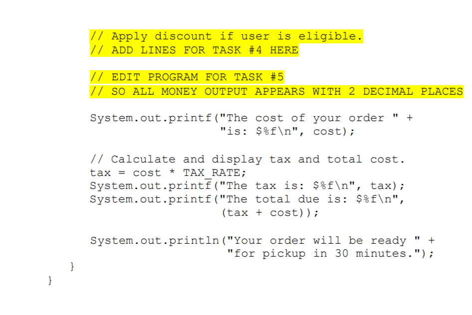 Solved Write a java program that follows the outlined | Chegg.com
