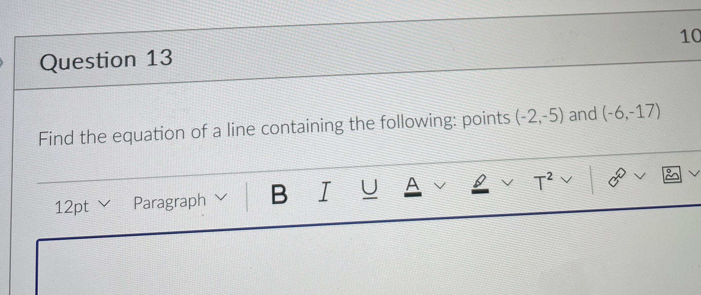 Solved Find the equation of a line containing the following: | Chegg.com