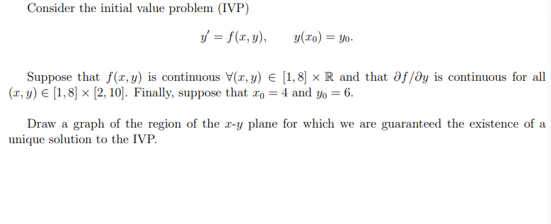 Solved Consider the initial value problem (IVP) y = f(x,y), | Chegg.com