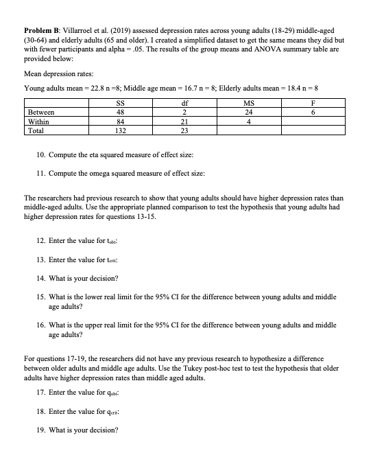 Solved Problem B Villarroel Et Al 2019 Assessed