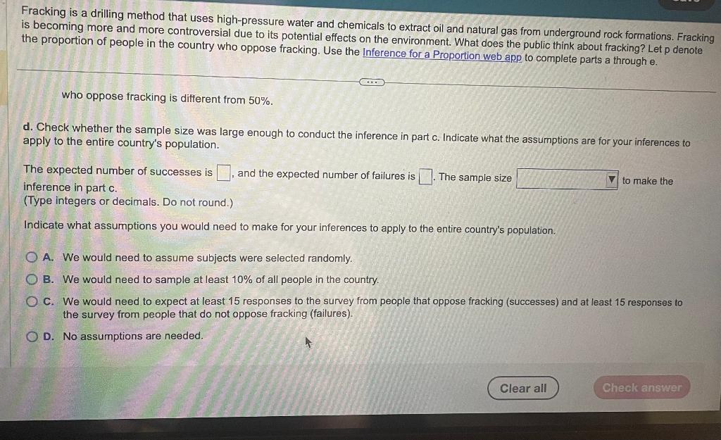 Solved Fracking is a drilling method that uses high-pressure | Chegg.com