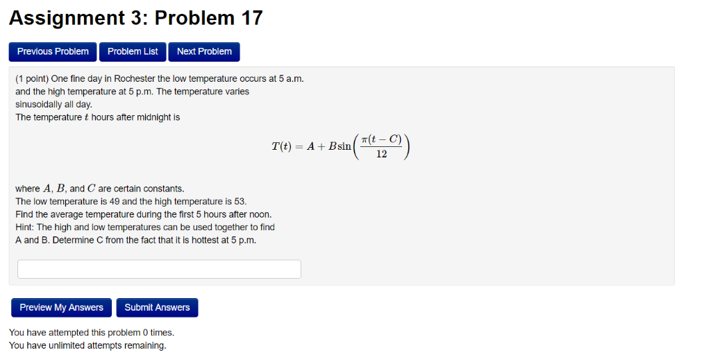 Solved Assignment 3 Problem 17 Previous Problem Problem 2964