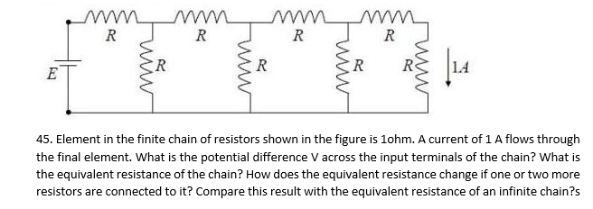 Solved Element in the finite chain of resistors shown in the | Chegg.com