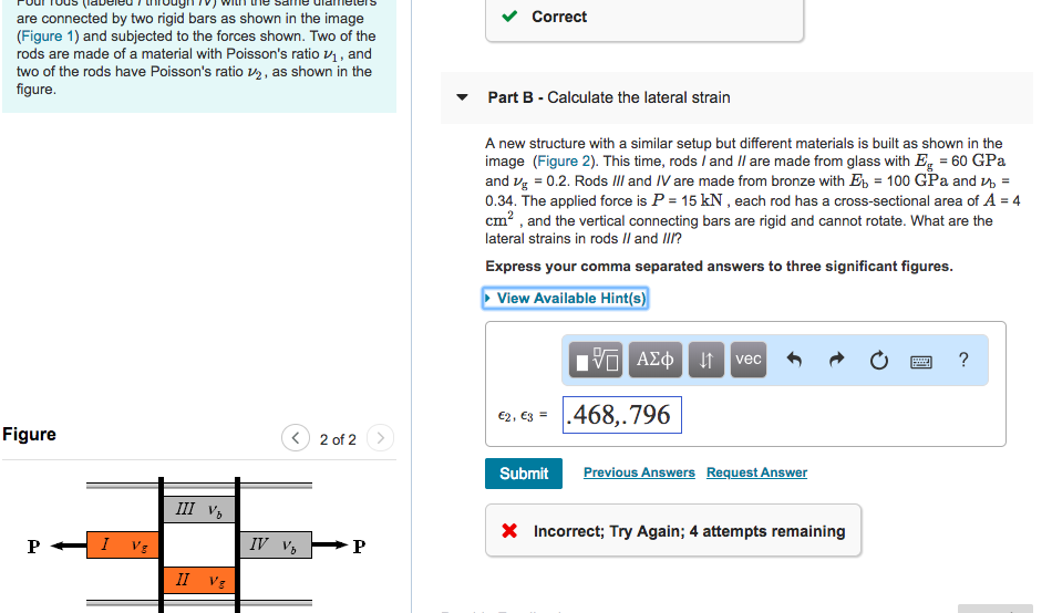 Solved Correct are connected by two rigid bars as shown in | Chegg.com