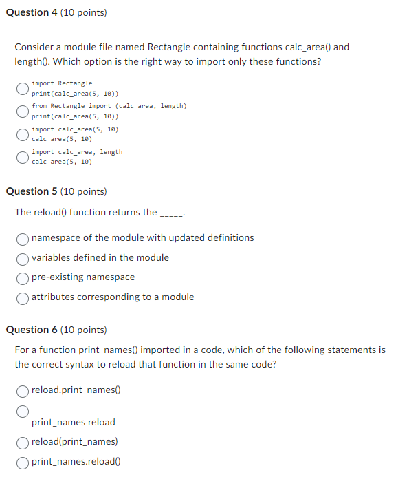 Solved Consider a module file named Rectangle containing | Chegg.com
