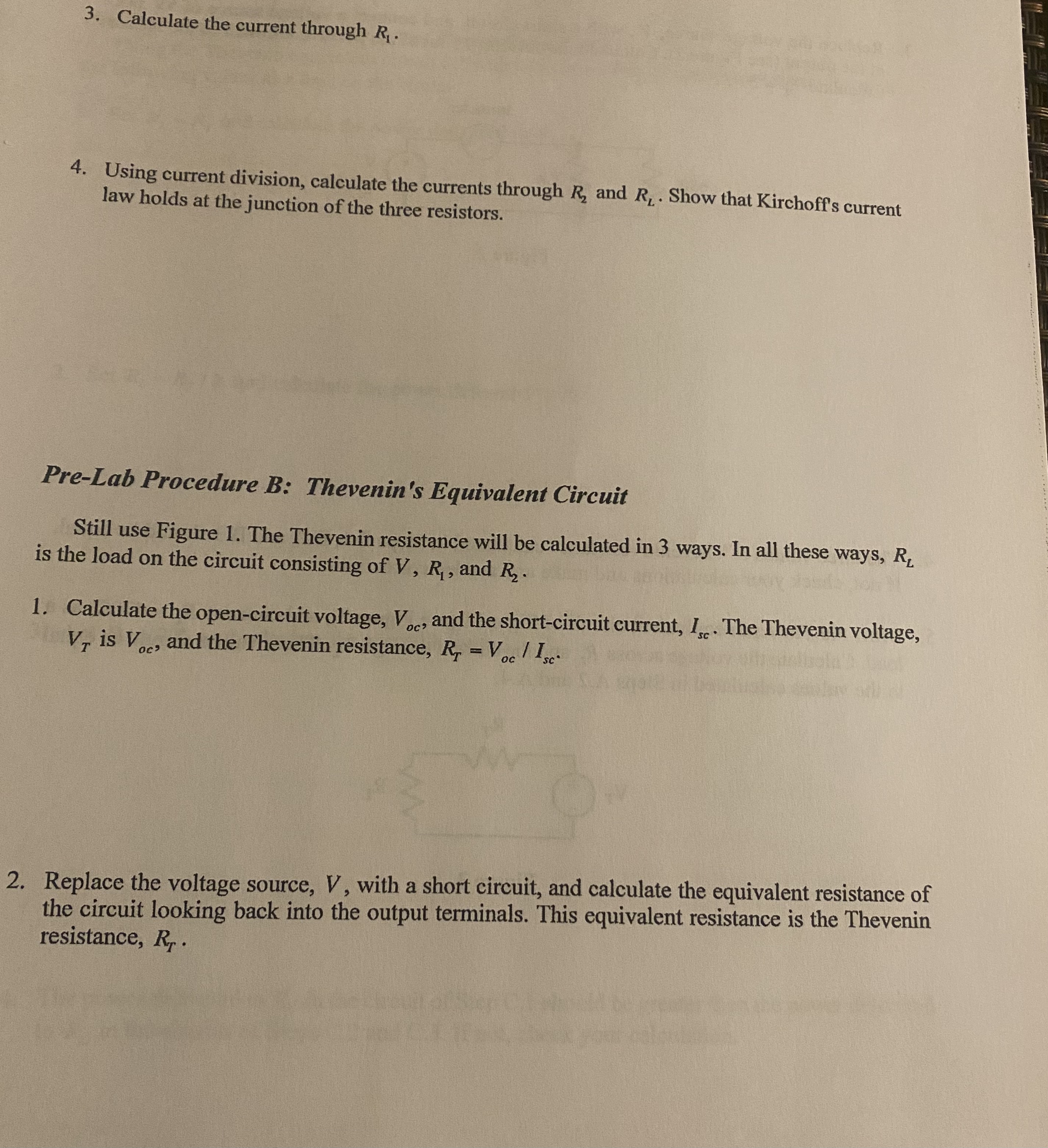 3 Calculate The Current Through R1 4 Using Current