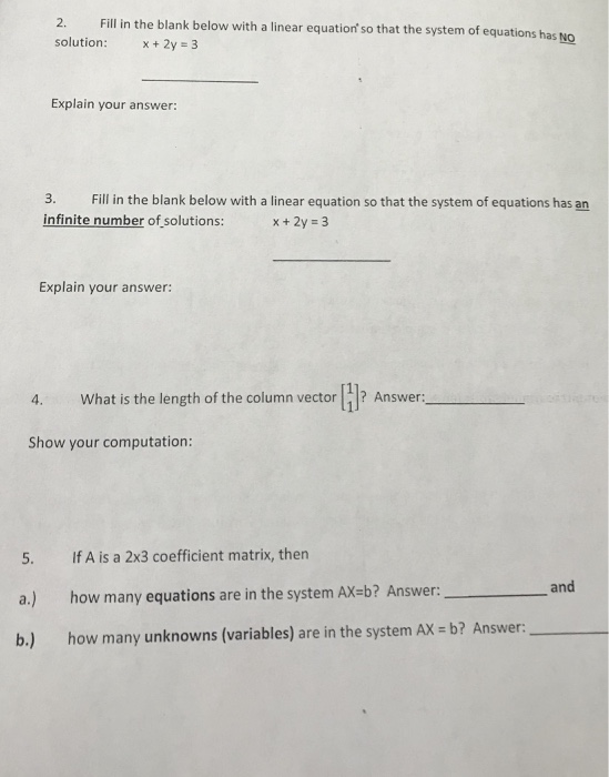 Solved Fill in the blank below with a linear equation' so | Chegg.com