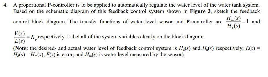Solved A proportional P-controller is to be applied to | Chegg.com