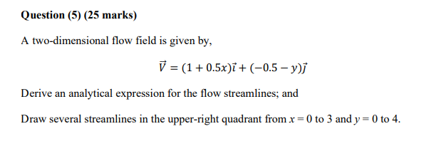 Solved A two-dimensional flow field is given by, | Chegg.com