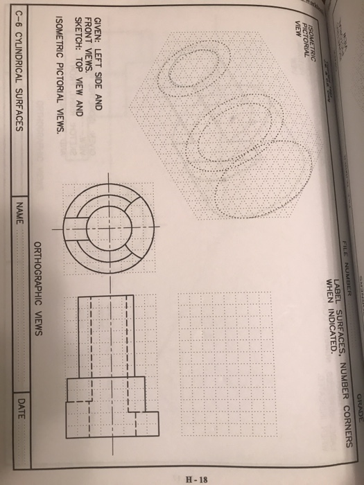 Solved NUMBER LABEL SURFACES, NUMBER CORNERS WHEN INDICATED | Chegg.com
