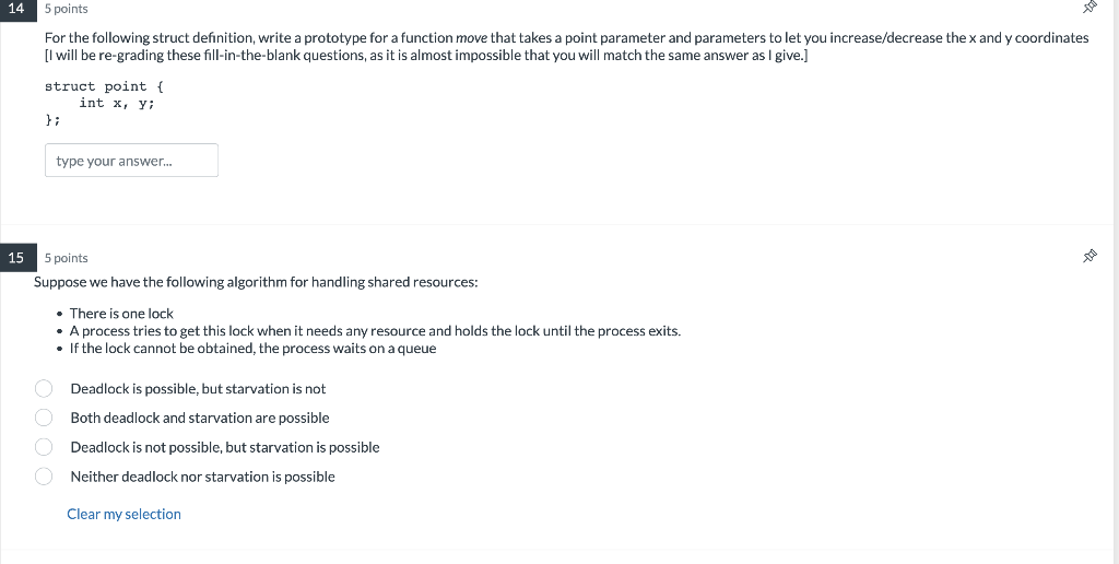 Solved For The Following Struct Definition Write A