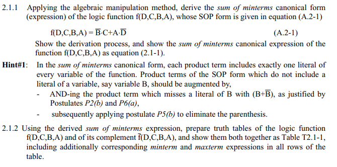 Solved Applying the algebraic manipulation method, derive | Chegg.com