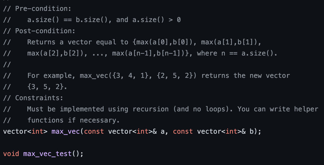 Solved Writing Recursive Functions: No loops are permitted | Chegg.com