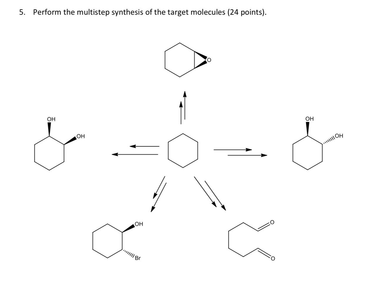 Solved 5. Perform the multistep synthesis of the target | Chegg.com