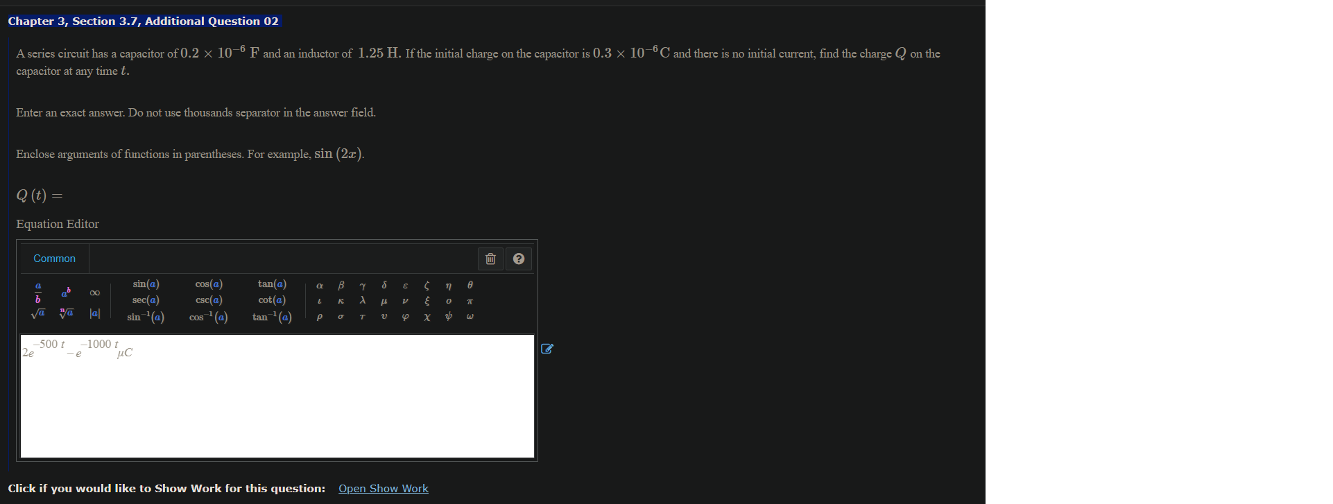 Solved Chapter 3, Section 3.7, Additional Question 02 A | Chegg.com