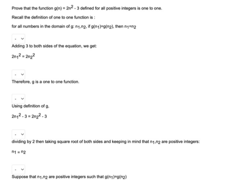 Solved Prove that the function g(n)=2n2−3 defined for all | Chegg.com