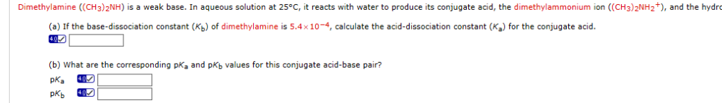 Solved Dimethylamine ((CH3)2NH) is a weak base. In aqueous | Chegg.com