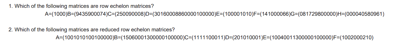 Can someone help me with 1D and H as well as 2C,E. I | Chegg.com