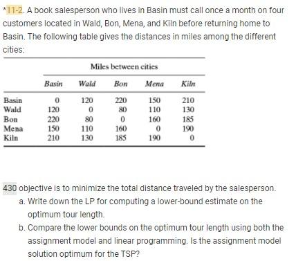 Solved excel TSP solver excel TSP solver excel TSP | Chegg.com