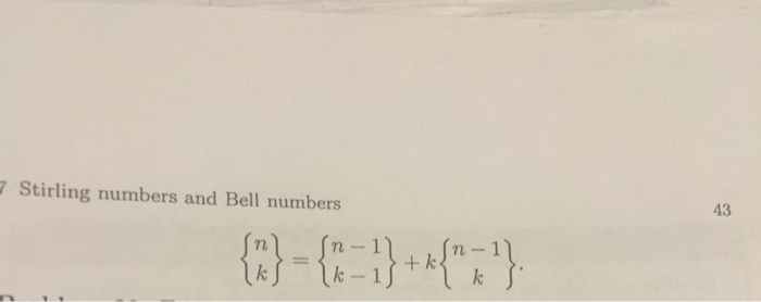 Solved Problem 79, show that the stirling numbers satisfy... | Chegg.com
