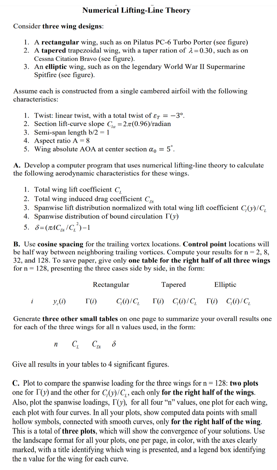 Solved Consider three wing designs: 1. A rectangular wing, | Chegg.com